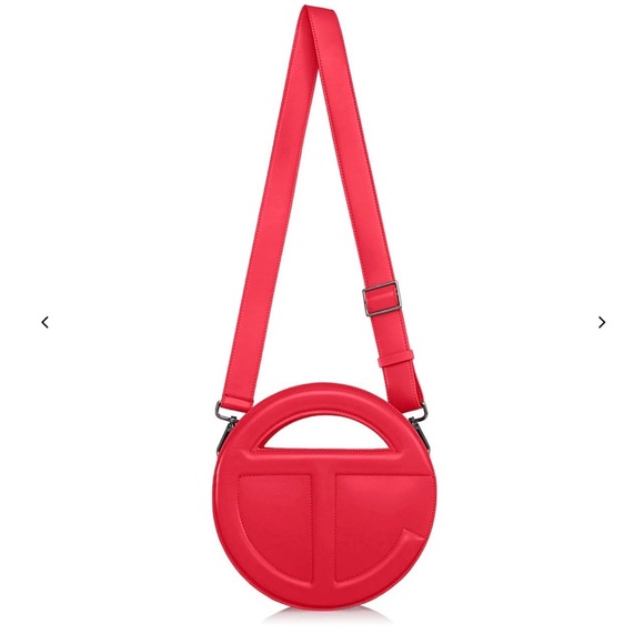 Telfar | Bags | Telfar Red Crossbody Bag With Circular Design | Poshmark